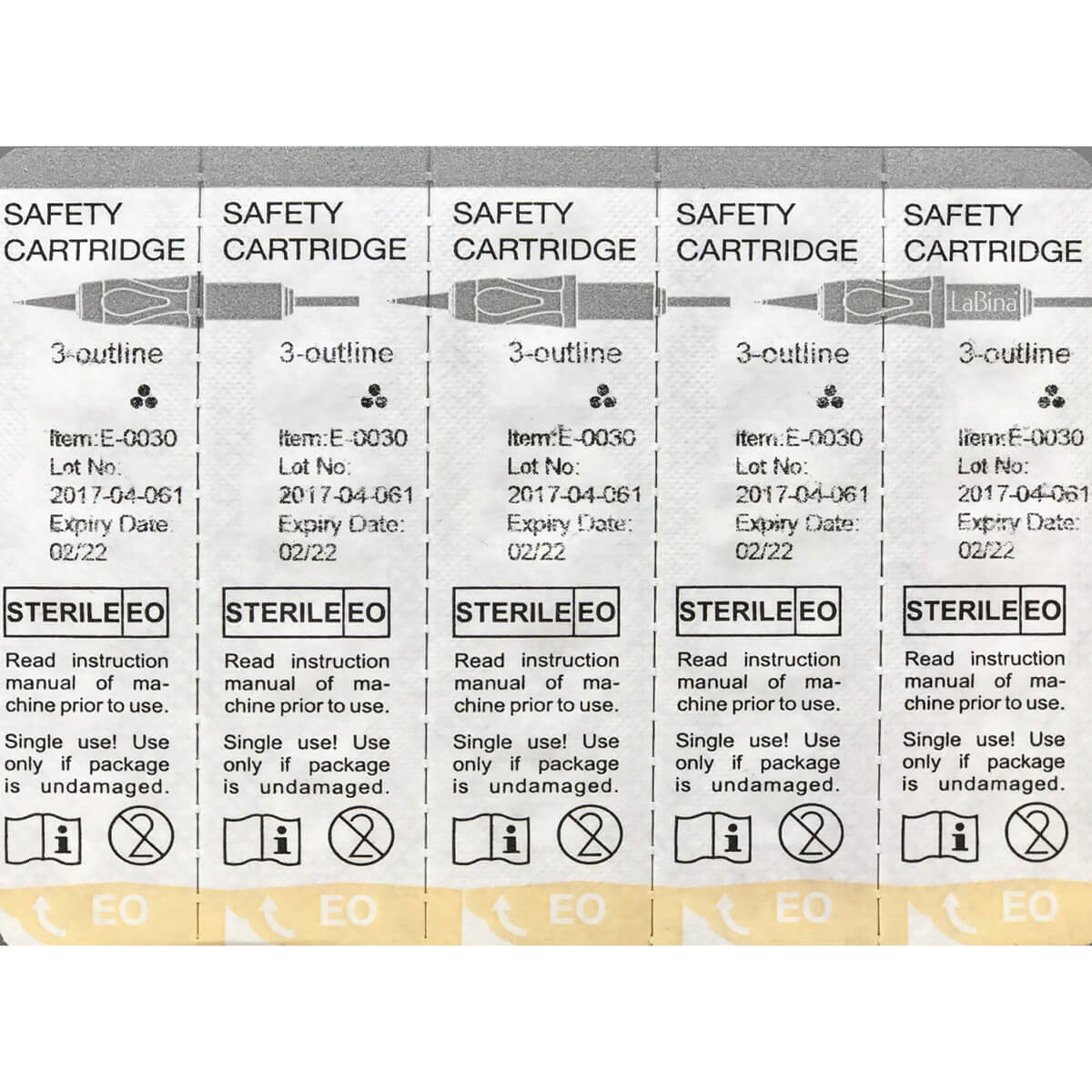 PMU - 3 point Outline cartridge (Ø 3 x 0.25 mm)
